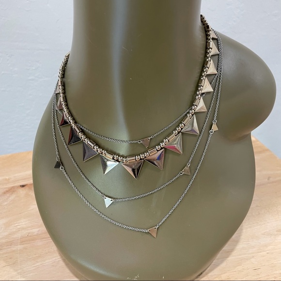 Jewelry | 2 Piece Trianglespiked Necklace | Poshmark